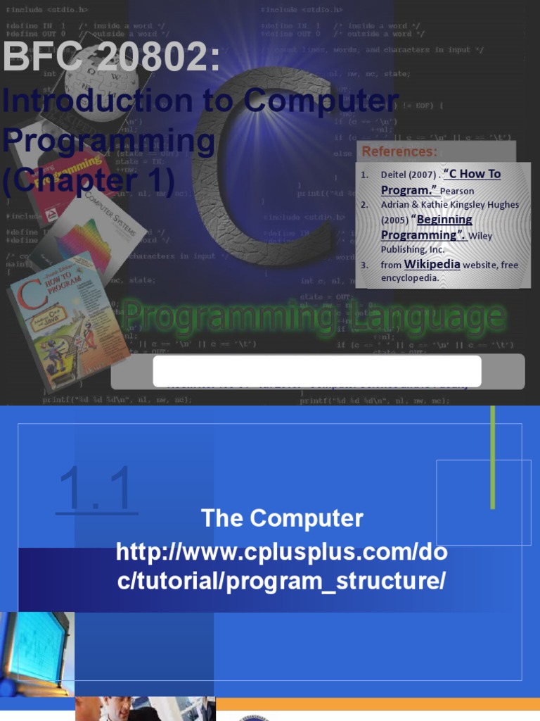 Week1 - Chapter1 COMPUTER PROGRAMMING | PDF | Computer Data Storage | Computer Program
