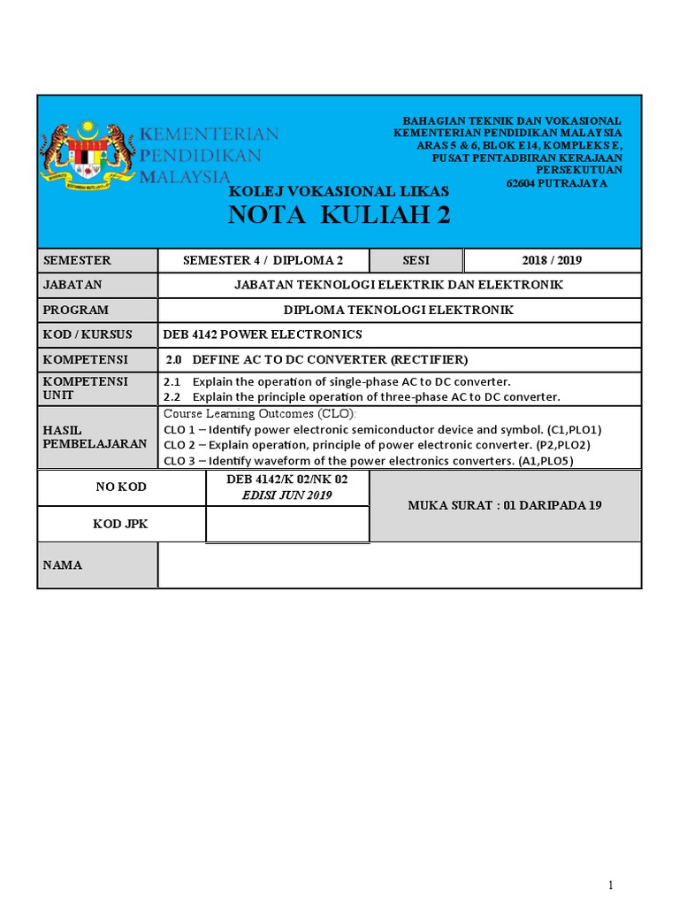 NP K2 DEB 4142 POWER E - Edit Untuk Nota Diploma | PDF
