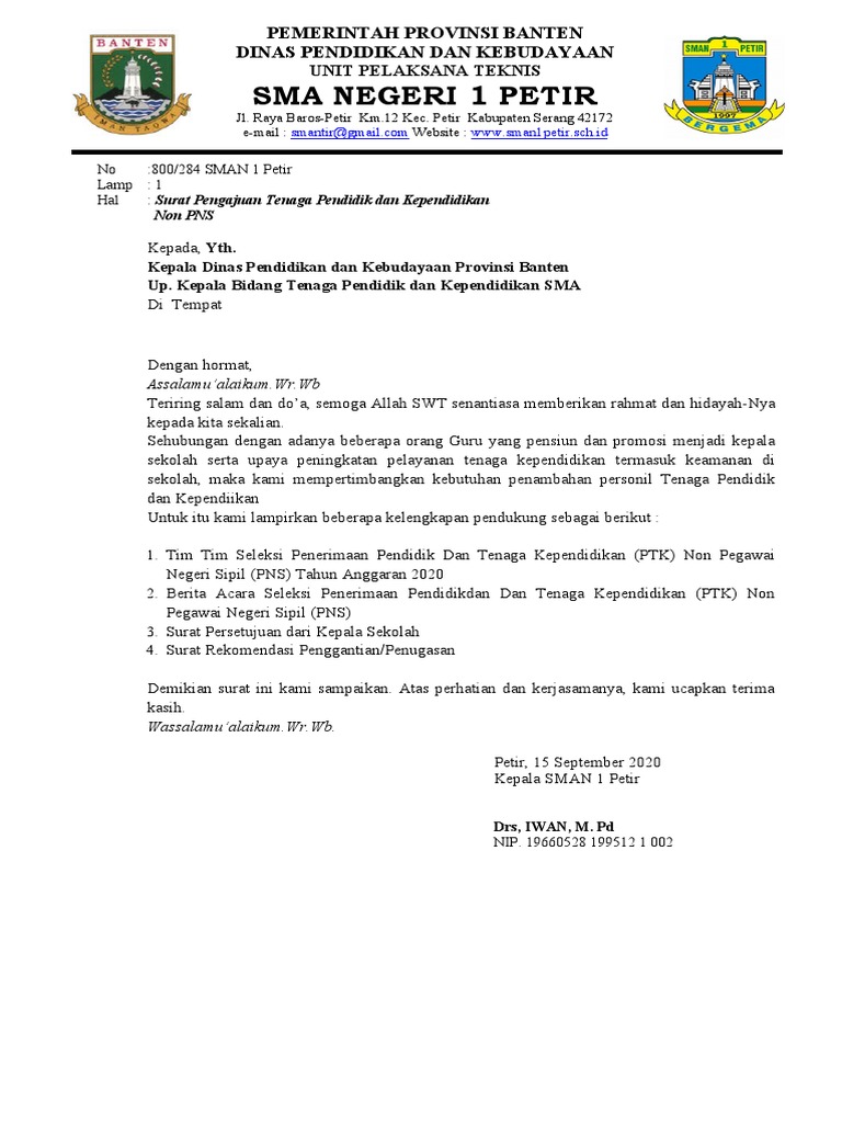 SK Tim Seleksi PTK Non PNS | PDF