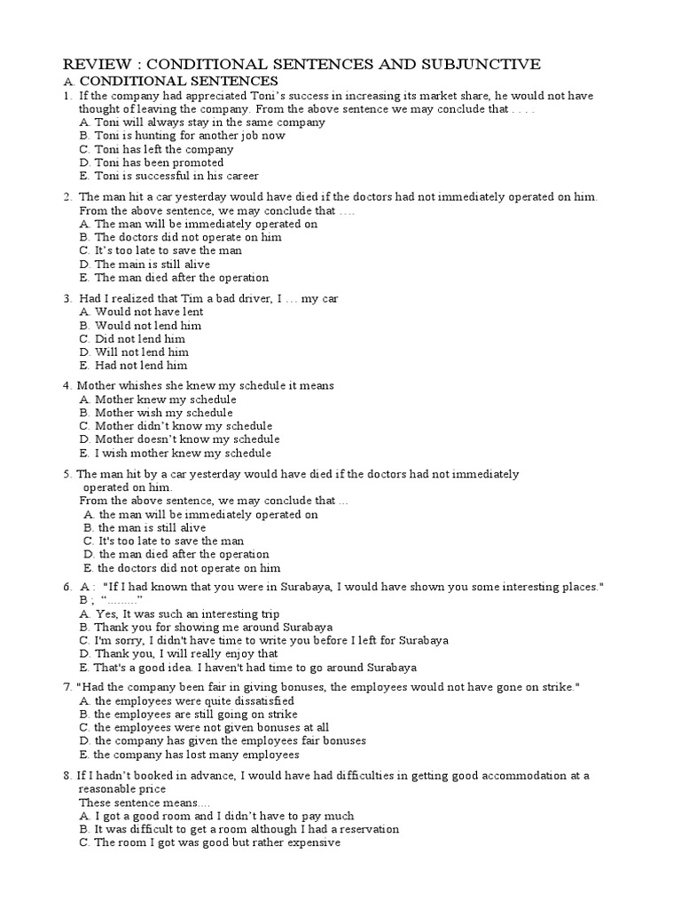 Understanding Subjunctive and Conditional | PDF