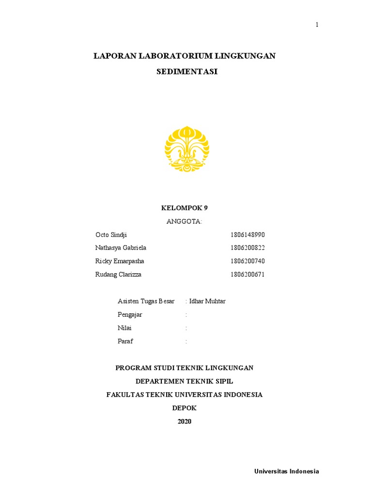 Laporan Praktikum Sedimentasi Kelompok 21 Labling | PDF
