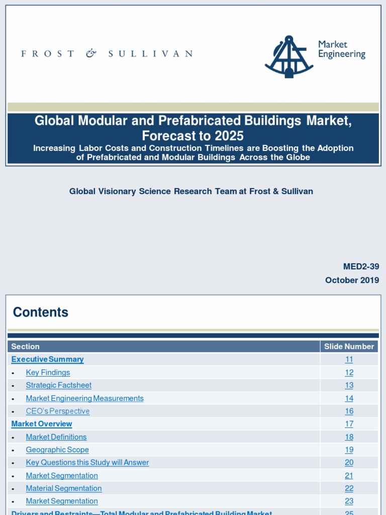 Global Modular and Prefabricated Buildings Market, Forecast To 2025 ...