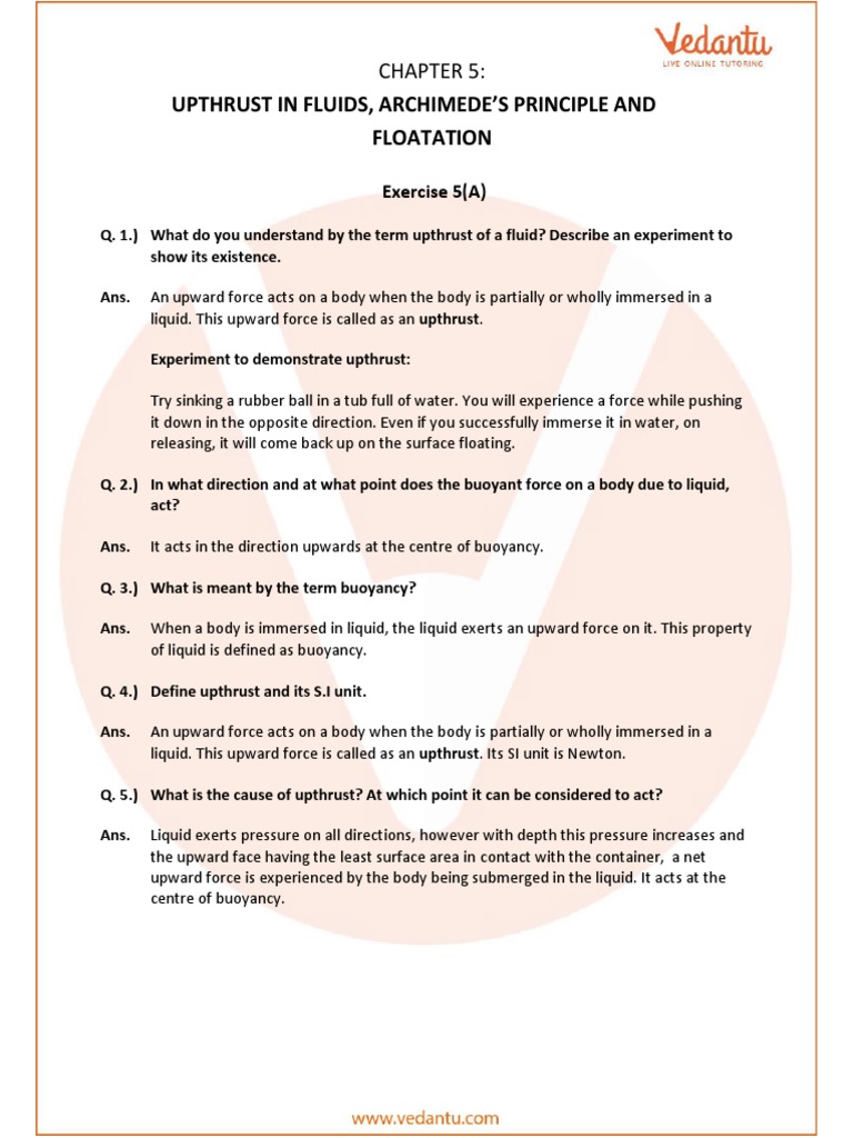 ch5 Phy PDF | PDF | Buoyancy | Density