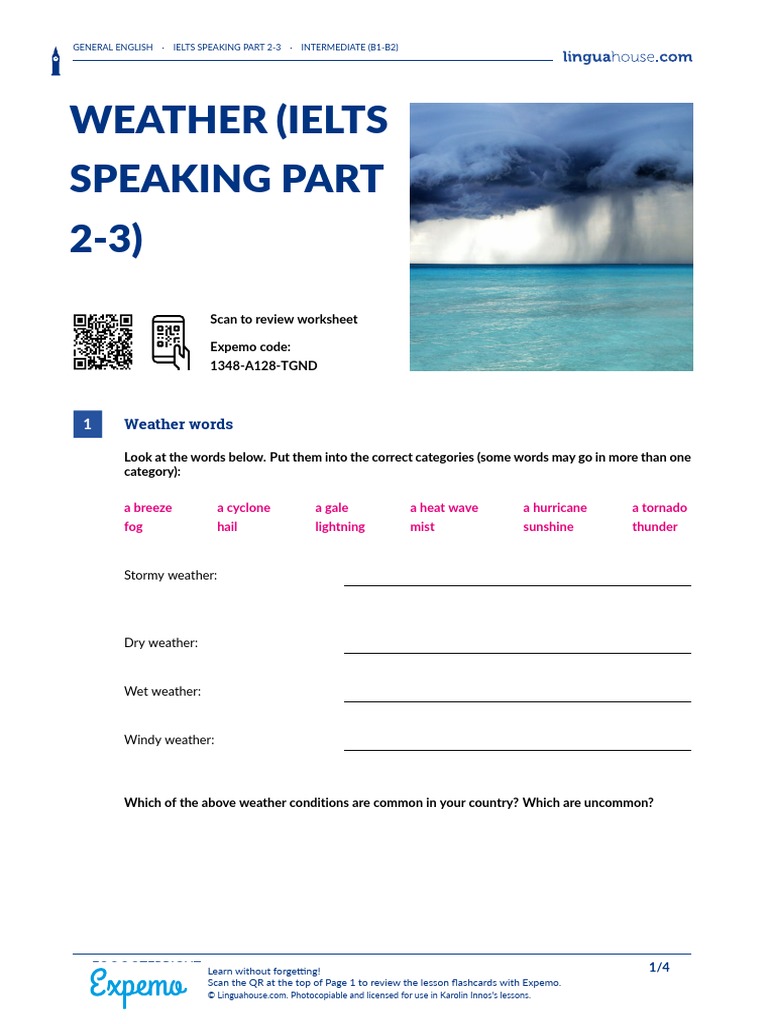 Weather (Ielts Speaking Part 2-3) | PDF | Fog | Rain