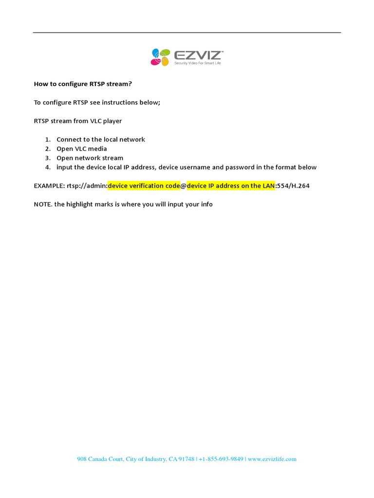 Configuring RTSP Stream with VLC | PDF | Business