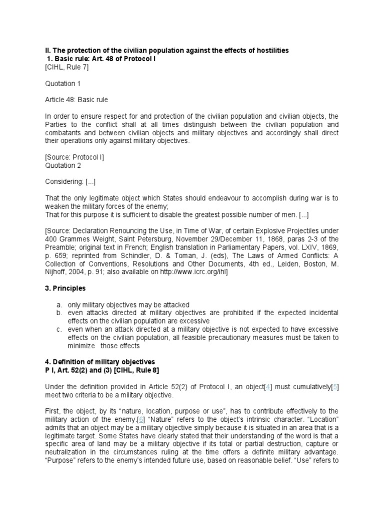 Conduct of Hostilities | PDF | International Humanitarian Law | Civilian