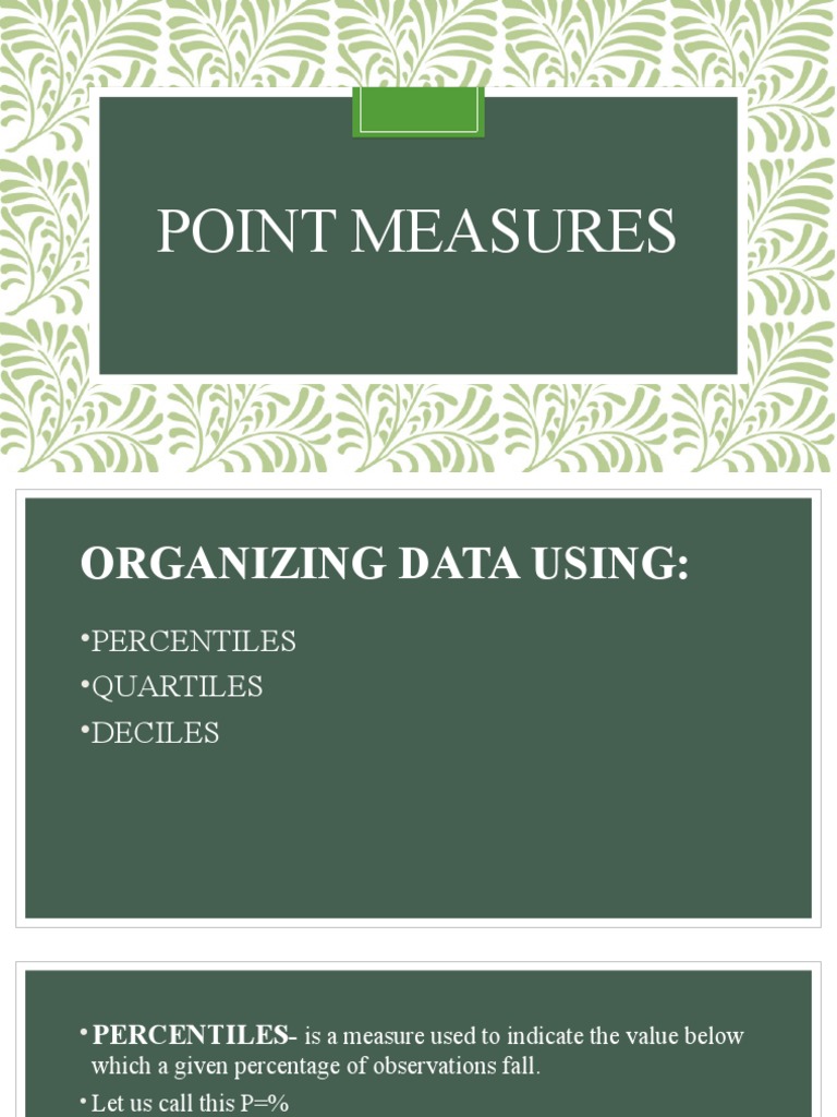 Point Measures | PDF | Percentile | Quartile