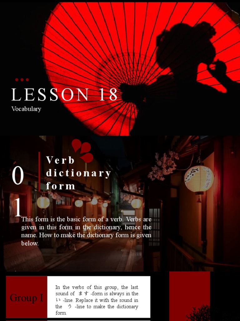 Lesson 18 Vocabulary and Grammar | PDF | Grammatical Tense | Verb