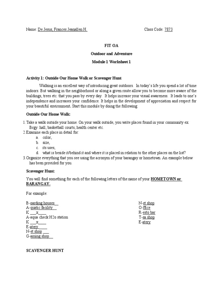 Module 1 Worksheet 1 | PDF