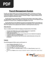 Payroll Management System: Main Objectives | PDF | Payroll | Databases