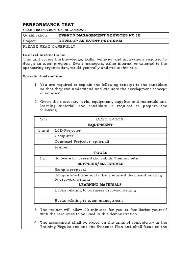 Develop Event Program in 20 Minutes | PDF