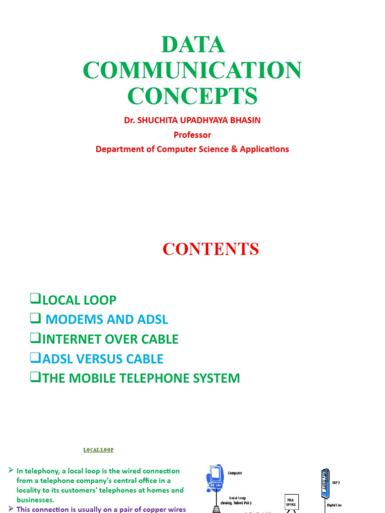 Understanding Data Communication Concepts: An Overview of Local Loops ...