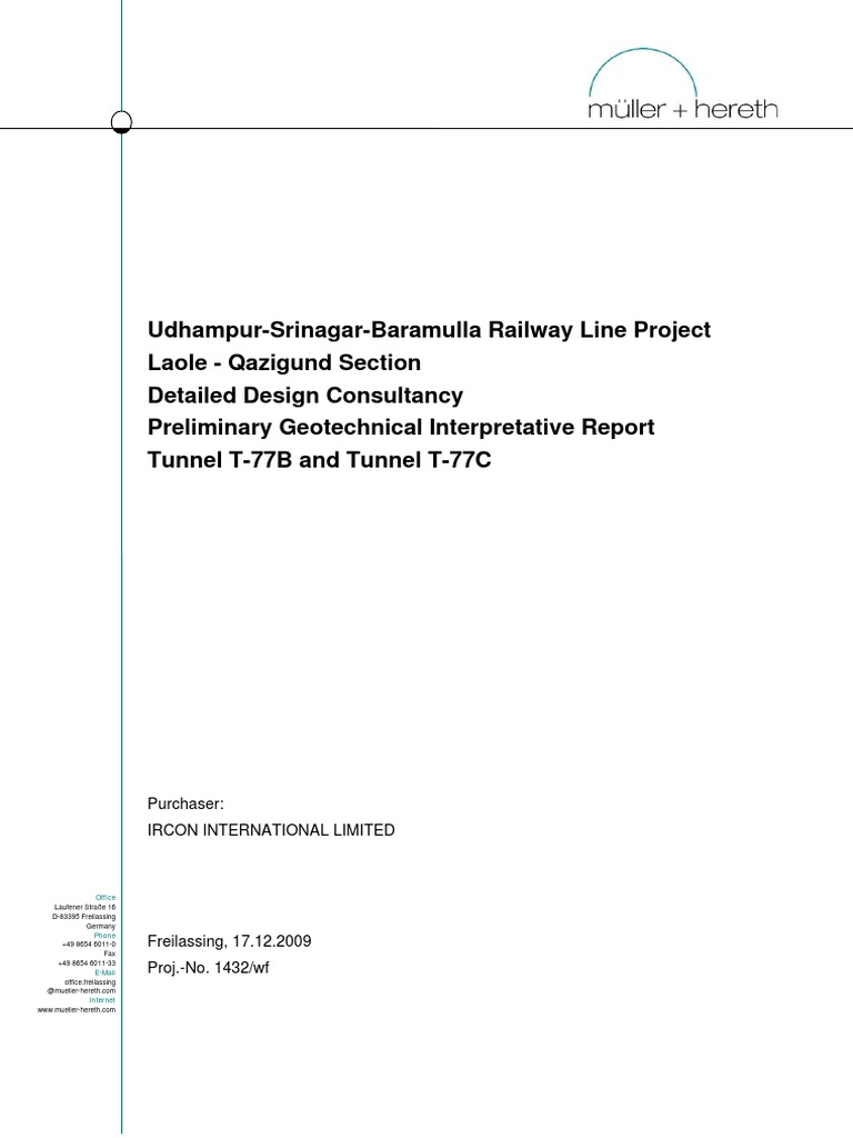 2009 12 18 Geotechnical+interpretative+report Dig | PDF | Glacier | Valley