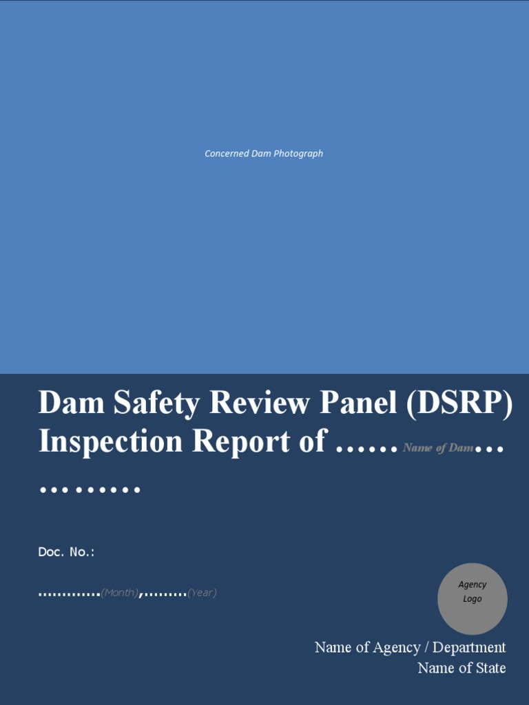 Format DSRP Report Drip2 | PDF | Spillway | Dam