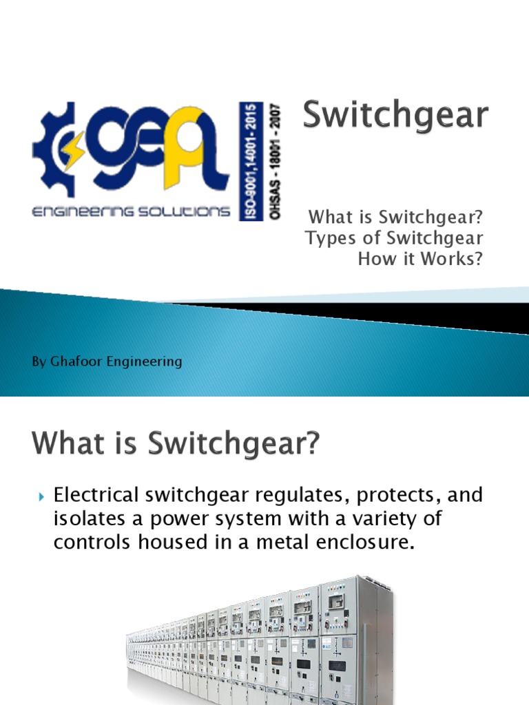 Intro To Switchgear and Its Types | PDF | Computers