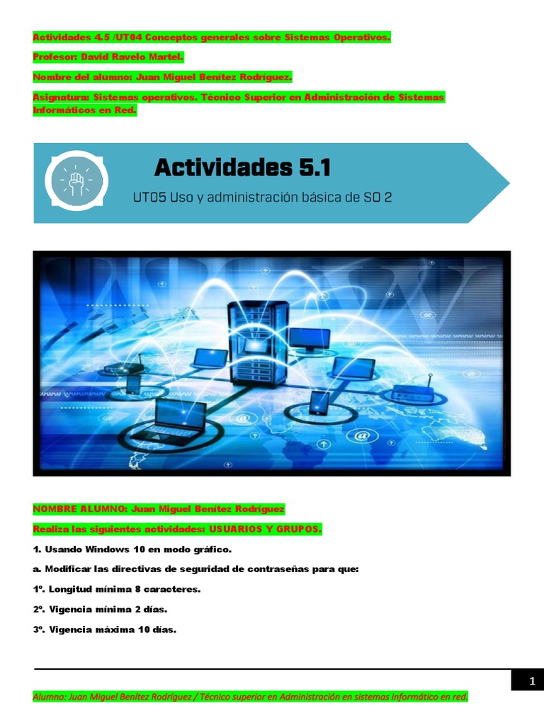 UT05 - de La - Tarea - 5.1 - Juan - Miguel - Benítez - Rodríguez 5.1 PDF | Descargar gratis PDF ...