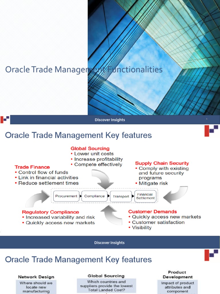 Oracle Trade Management Features | PDF | Career & Growth | Business