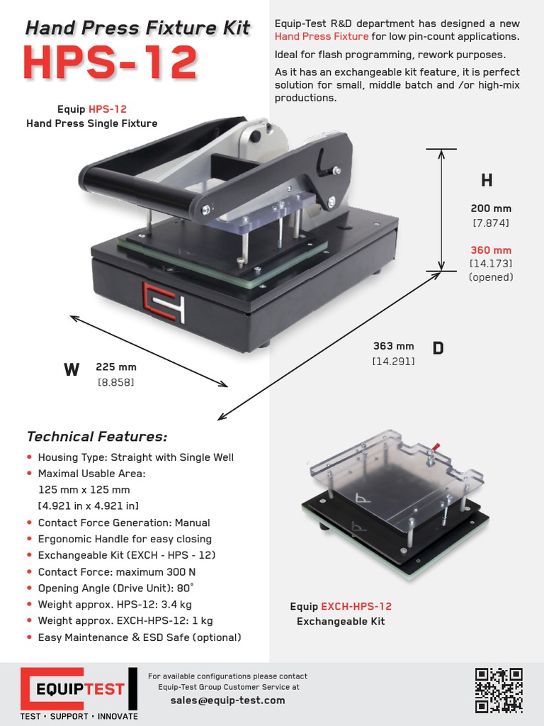 Hand Press Fixture Kit: Technical Features | PDF