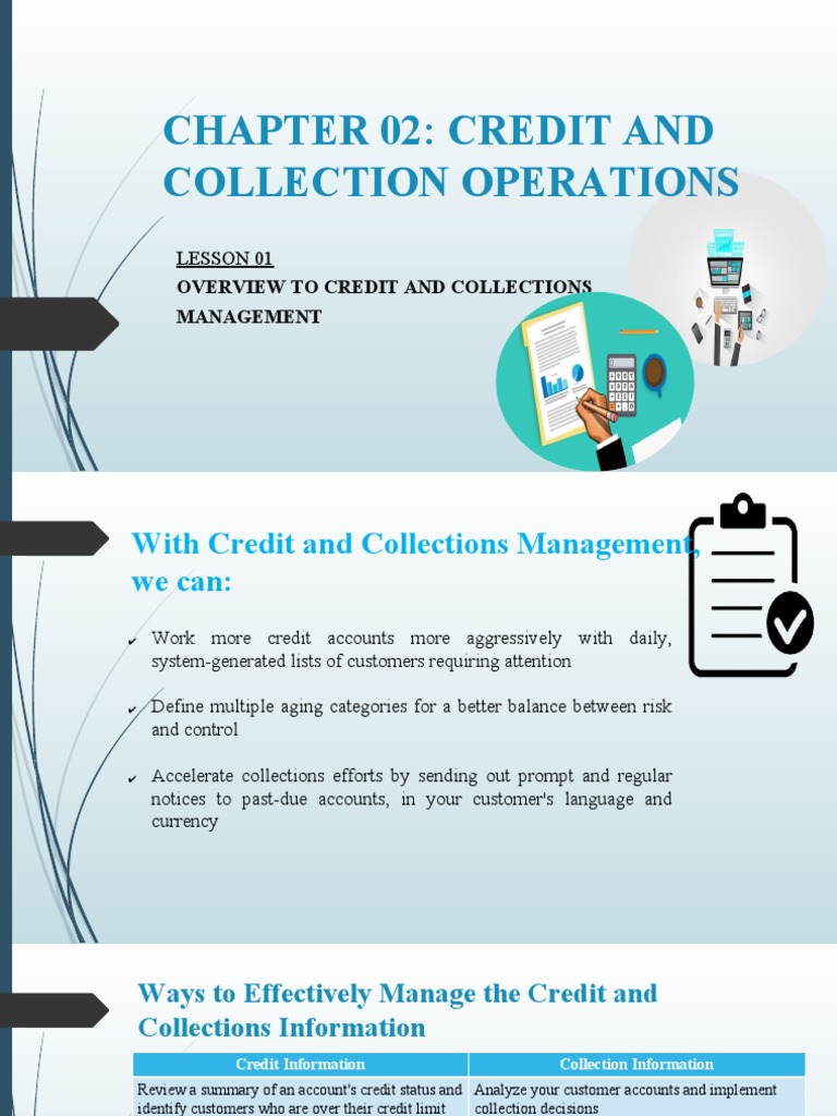 Chapter 02: Credit and Collection Operations: Lesson 01 | PDF | Credit ...
