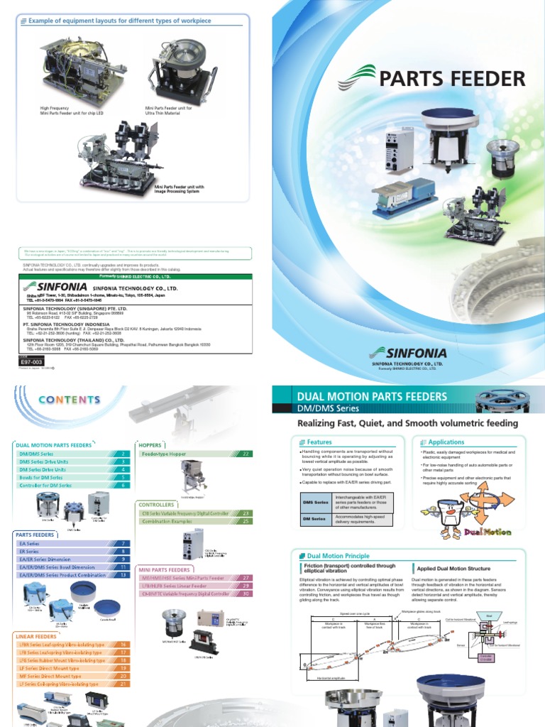 Mini Parts Feeders Overview | PDF | Electronics | Electromagnetism