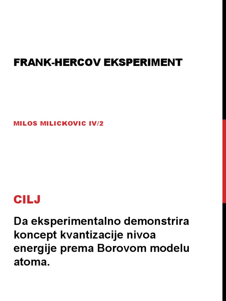 Frank-Hercov Eksperiment | PDF