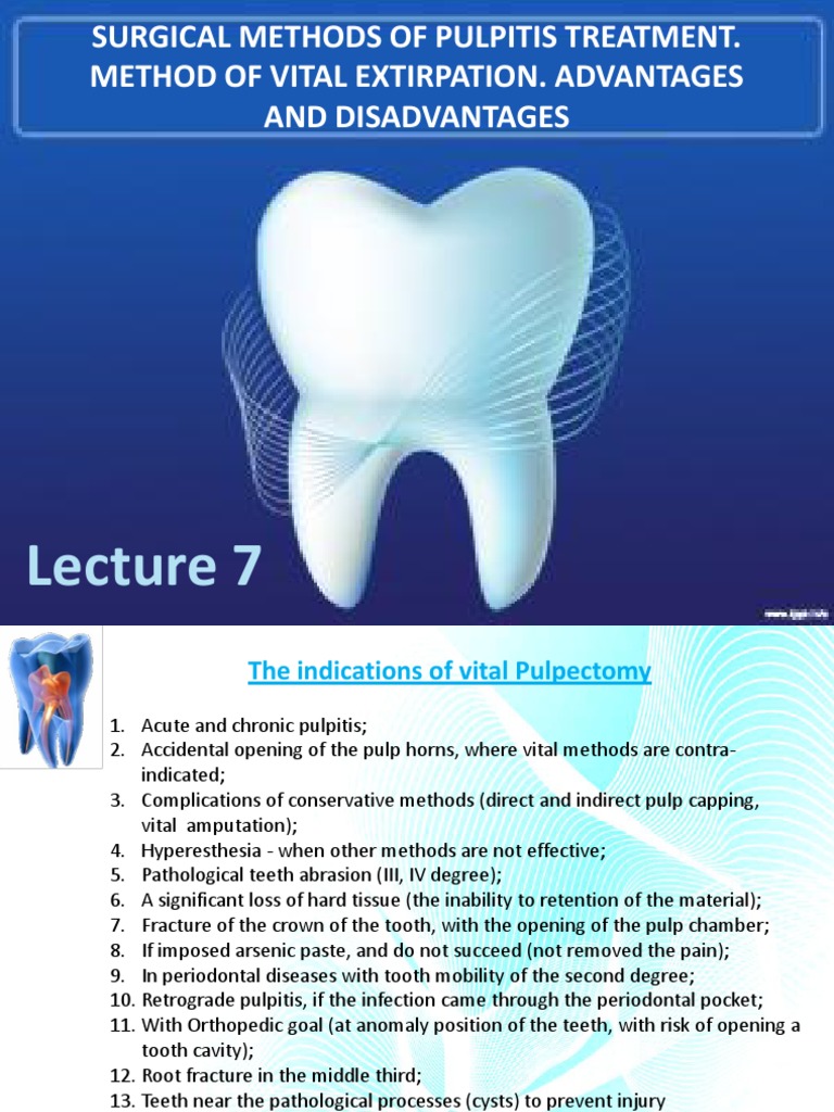 Vital Pulp Extirpation Techniques | PDF | Anesthesia | Periodontology