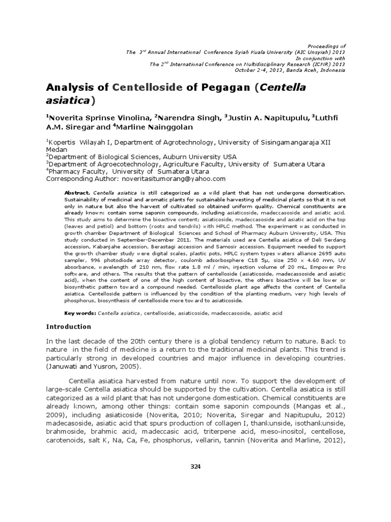 Analysis of Centelloside | PDF | Filtration | Physical Sciences