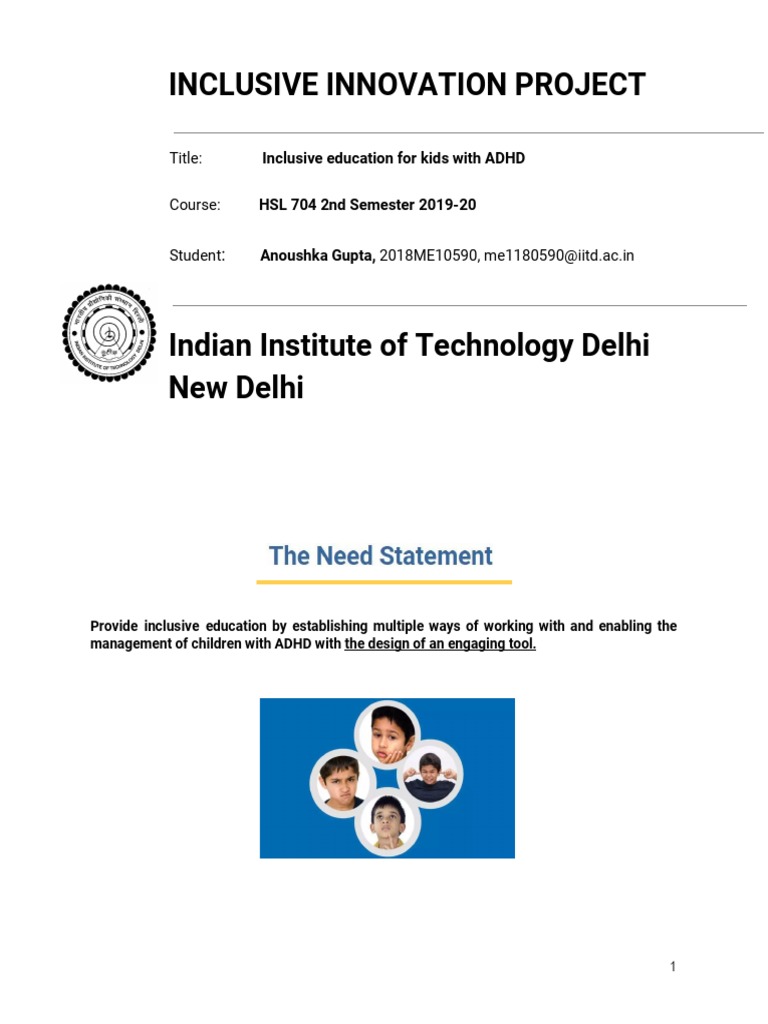 ADHD - Inclusive Innovation | PDF | Attention Deficit Hyperactivity ...