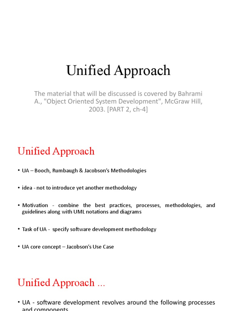 Unified Approach & UML | PDF | Unified Modeling Language | Software Design