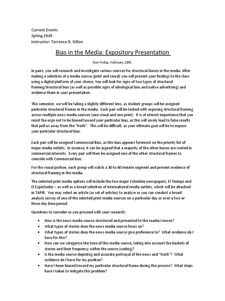 Analyzing Media Bias in Presentations | PDF | News | Bias