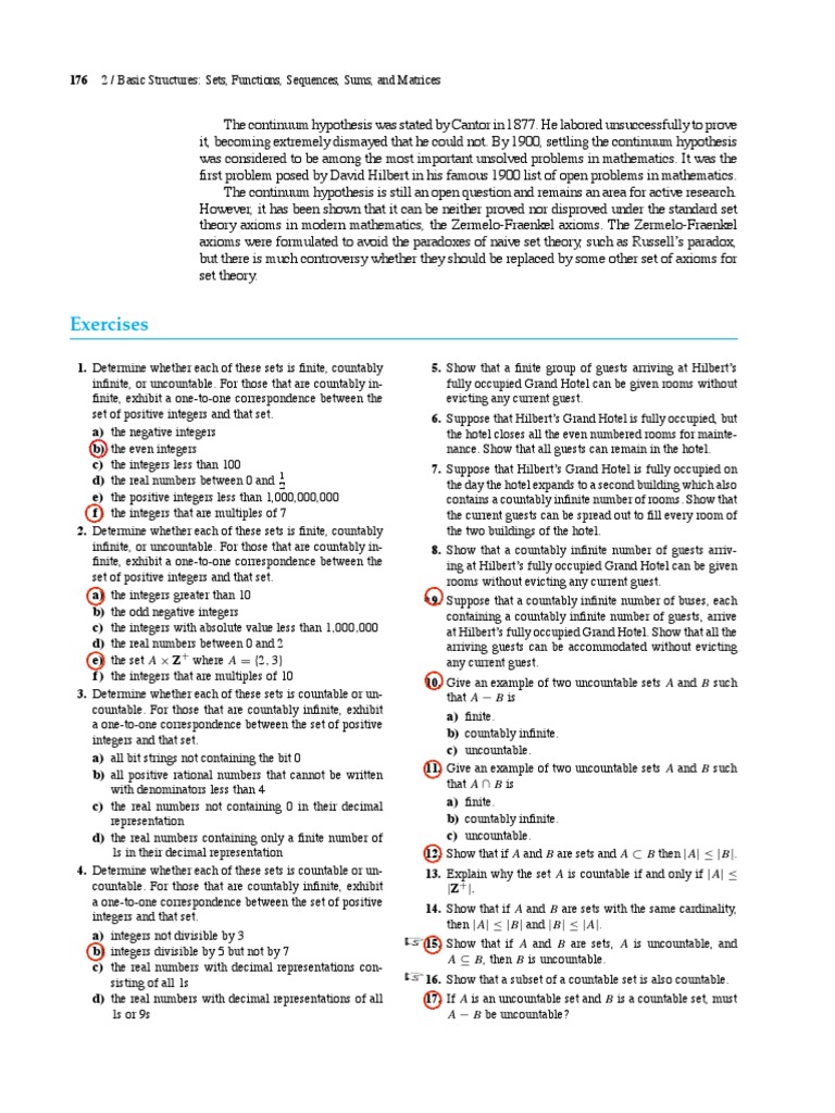 Exercises: 2 / Basic Structures: Sets, Functions, Sequences, Sums, and ...