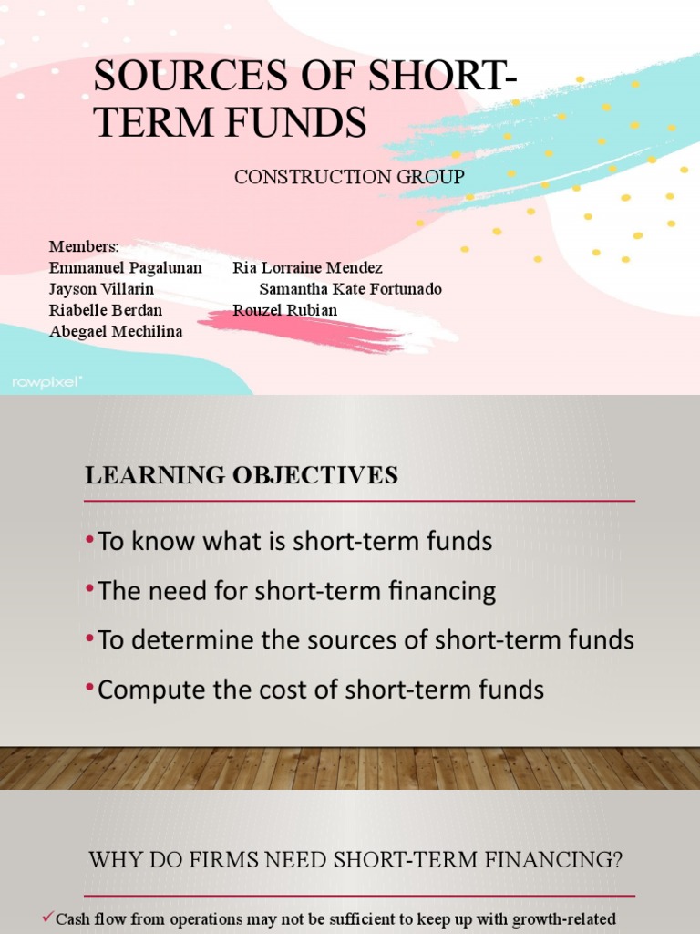 Sources of Short-Term Funds: Construction Group | PDF | Promissory Note ...