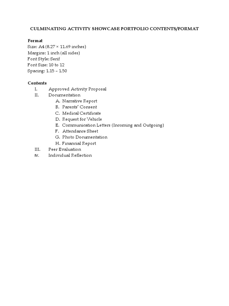 Culminating Activity Portfolio Guide | PDF | Career & Growth | Social ...