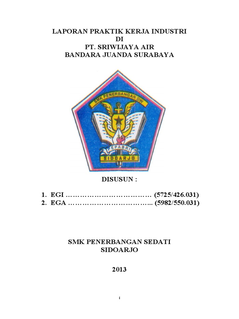 Contoh Sampul Laporan Prakerin | PDF | Teknologi & Rekayasa