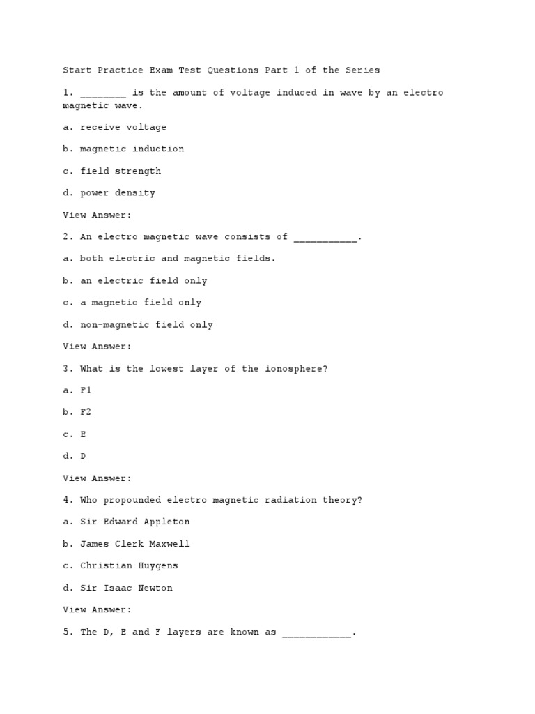 Electromagnetic Wave Concepts MCQ | PDF | Polarization (Waves) | Ionosphere