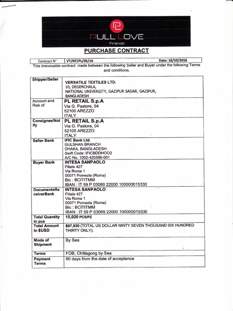 Sales Contract 1 | PDF | Law