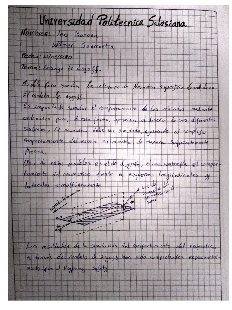 Modelo de Dugoff | PDF