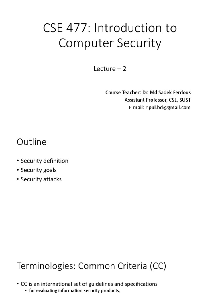 Introduction To Computer Security | PDF | Cryptography | Encryption