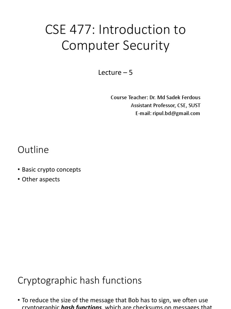 Introduction To Computer Security | PDF | Public Key Certificate ...