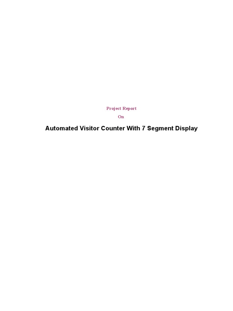 Automated Visitor Counter With 7 Segment Display | PDF | Microcontroller | Infrared