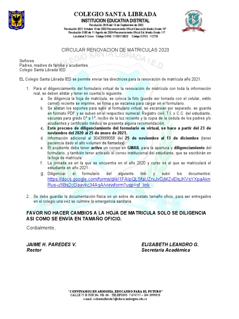 Comunicado Corregido | PDF