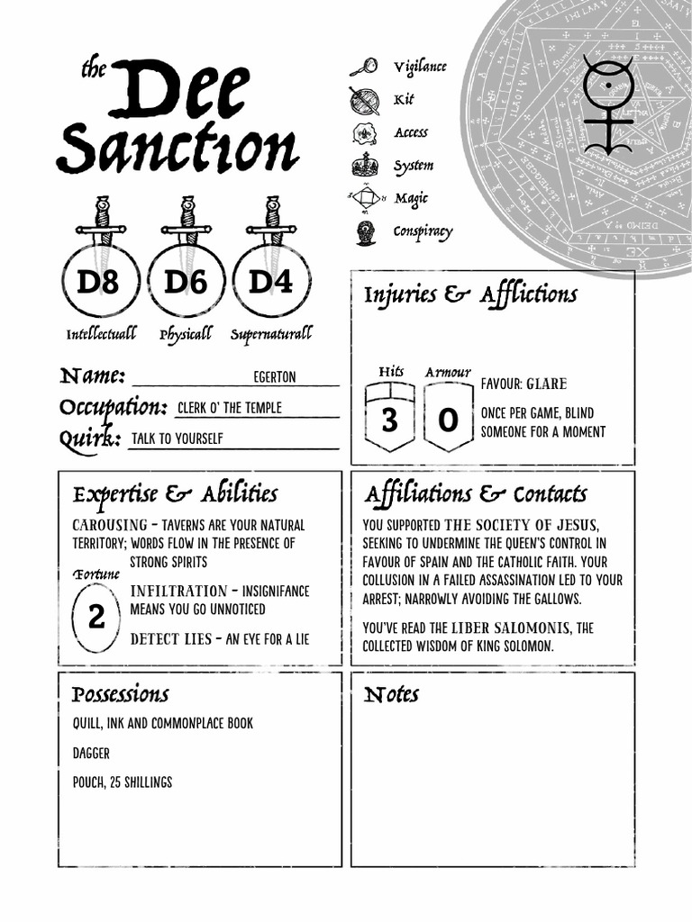 TDS Character Sheet | PDF