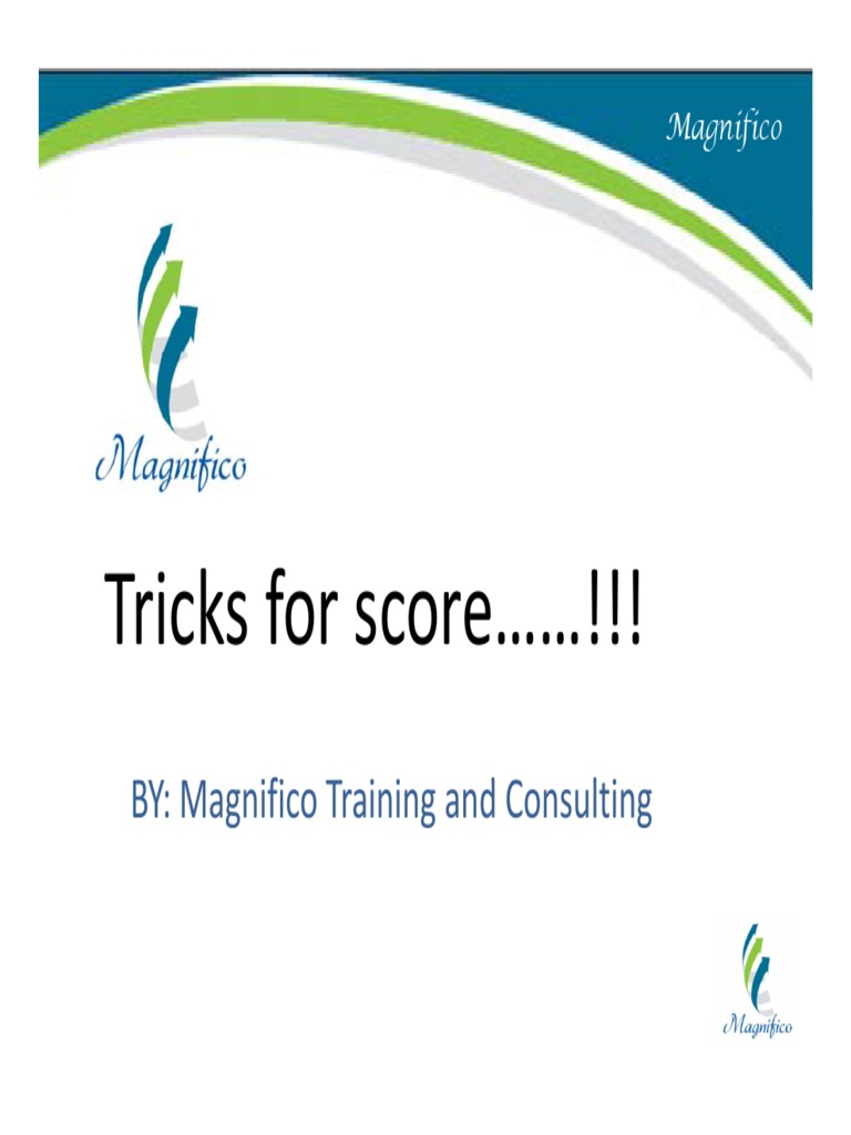 Tricks For Score | PDF | Behavioural Sciences | Behavior Modification