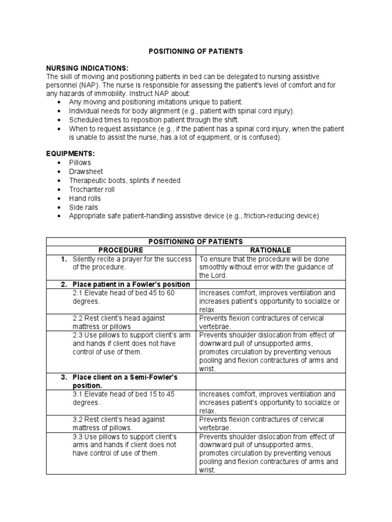 Positioning of Patients | Download Free PDF | Anatomical Terms Of ...