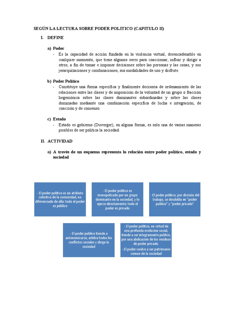 Poder Político y Sociedad | PDF