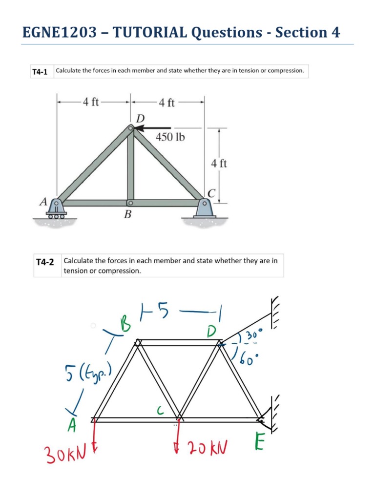 EGNE1203 Section 4 Tutorial Questions | PDF