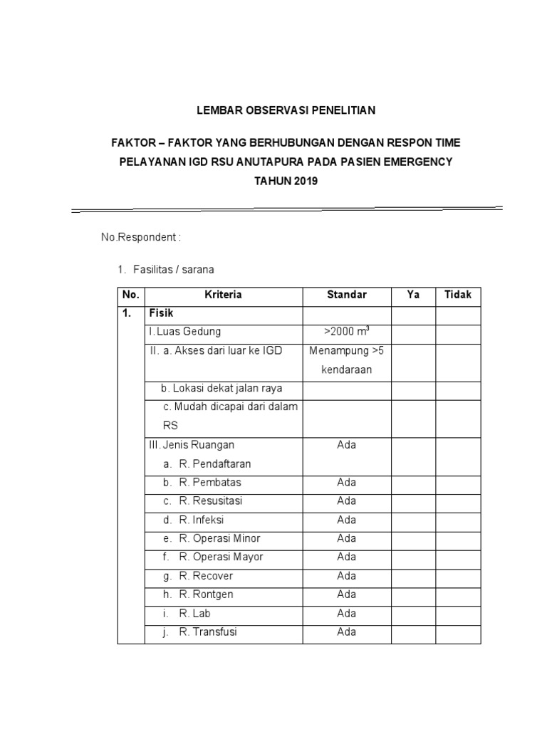 Lembar Observasi Penelitian | PDF
