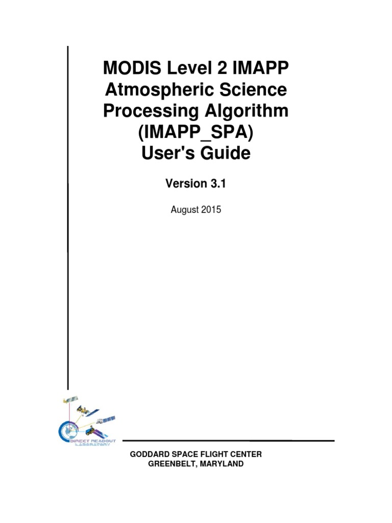 Modis Level 2 Imapp Atmospheric Science Processing Algorithm (Imapp ...