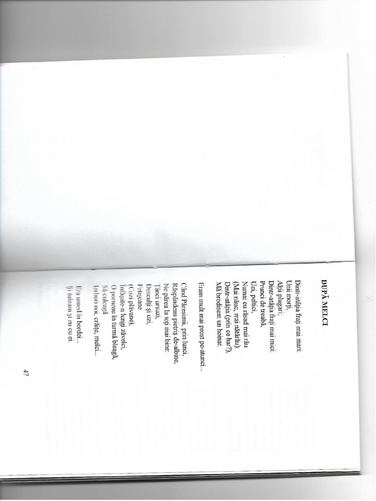 Dupa Melci, de Ion Barbu PDF | PDF