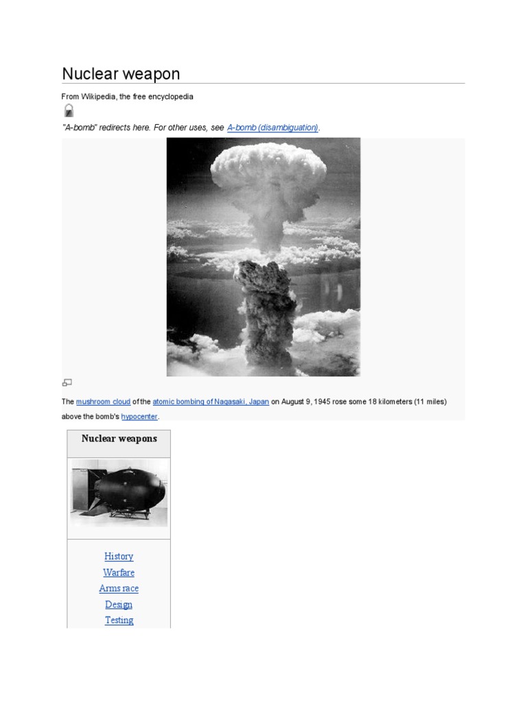 Nuclear Weapon | PDF | Nuclear Technology | Nuclear Weapons